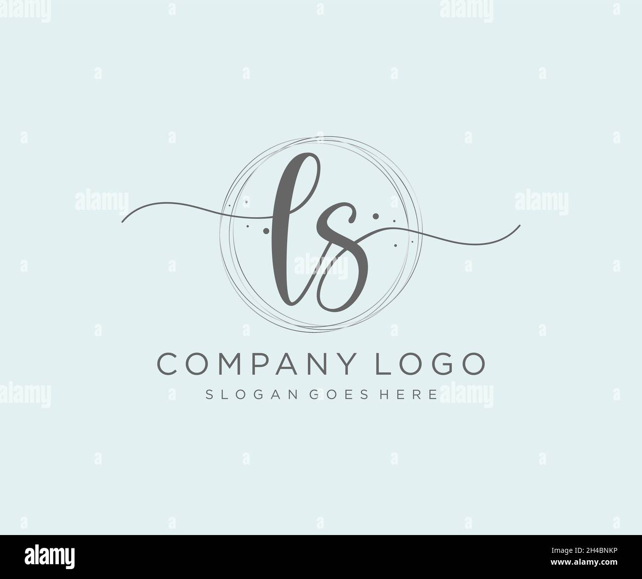 LS feminine logo. Usable for Nature, Salon, Spa, Cosmetic and Beauty ...