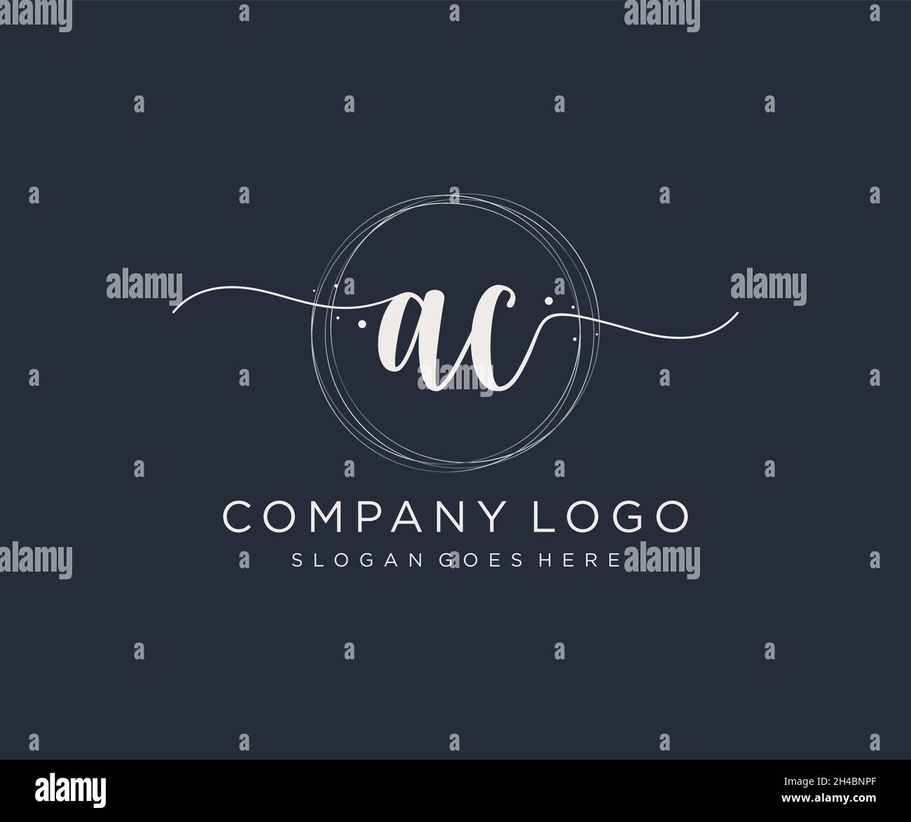 AC feminine logo. Usable for Nature, Salon, Spa, Cosmetic and Beauty ...