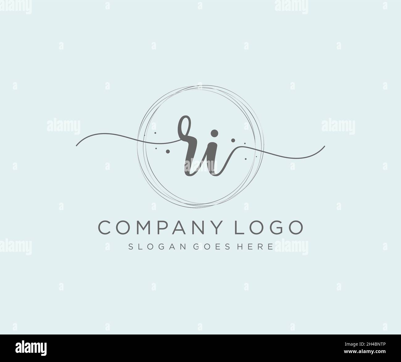 RI feminine logo. Usable for Nature, Salon, Spa, Cosmetic and Beauty ...