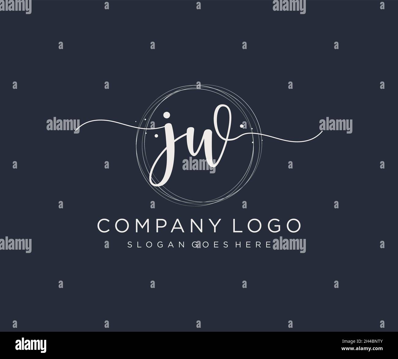 JW feminine logo. Usable for Nature, Salon, Spa, Cosmetic and Beauty ...