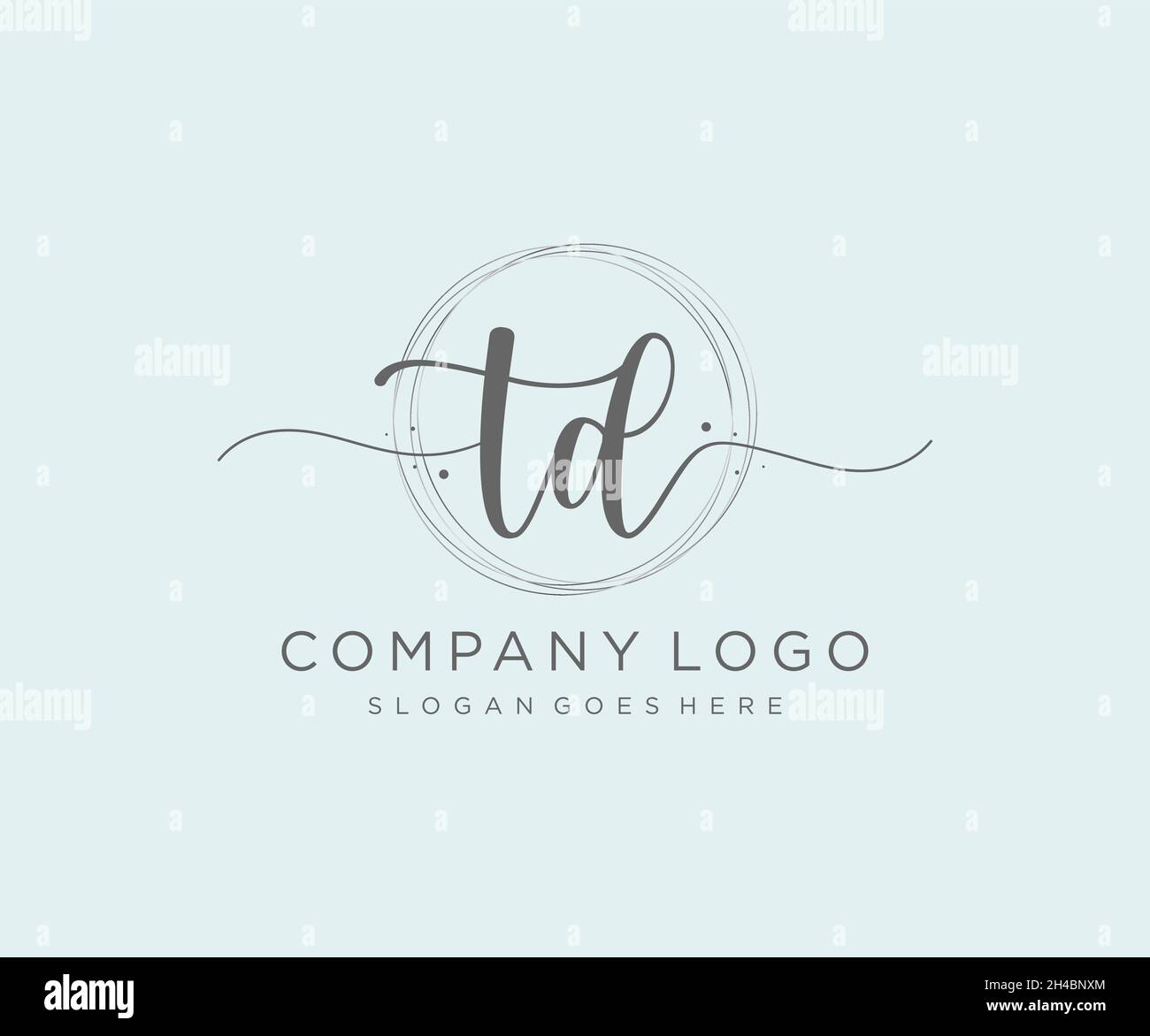 TD feminine logo. Usable for Nature, Salon, Spa, Cosmetic and Beauty ...