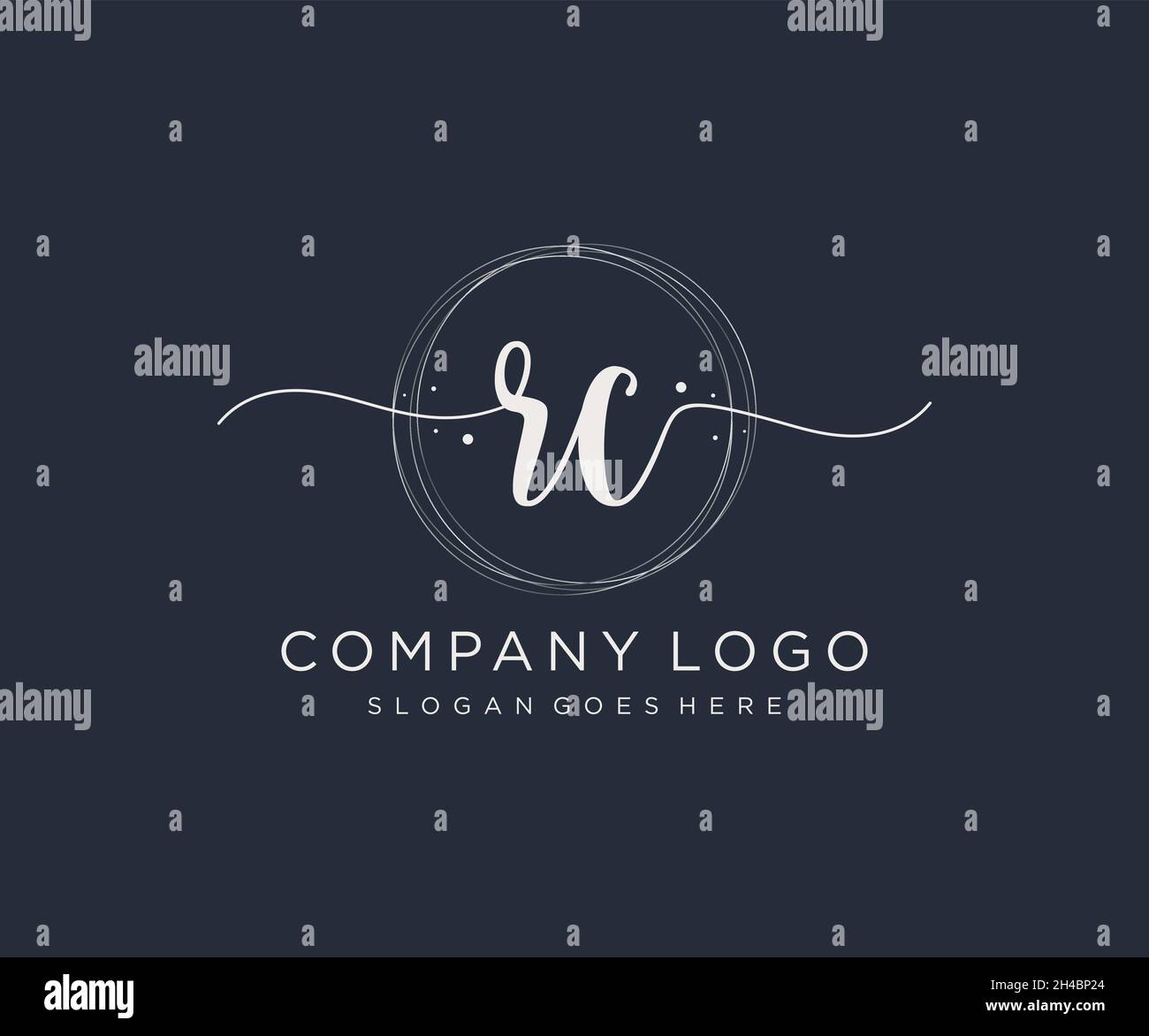 RC feminine logo. Usable for Nature, Salon, Spa, Cosmetic and Beauty ...