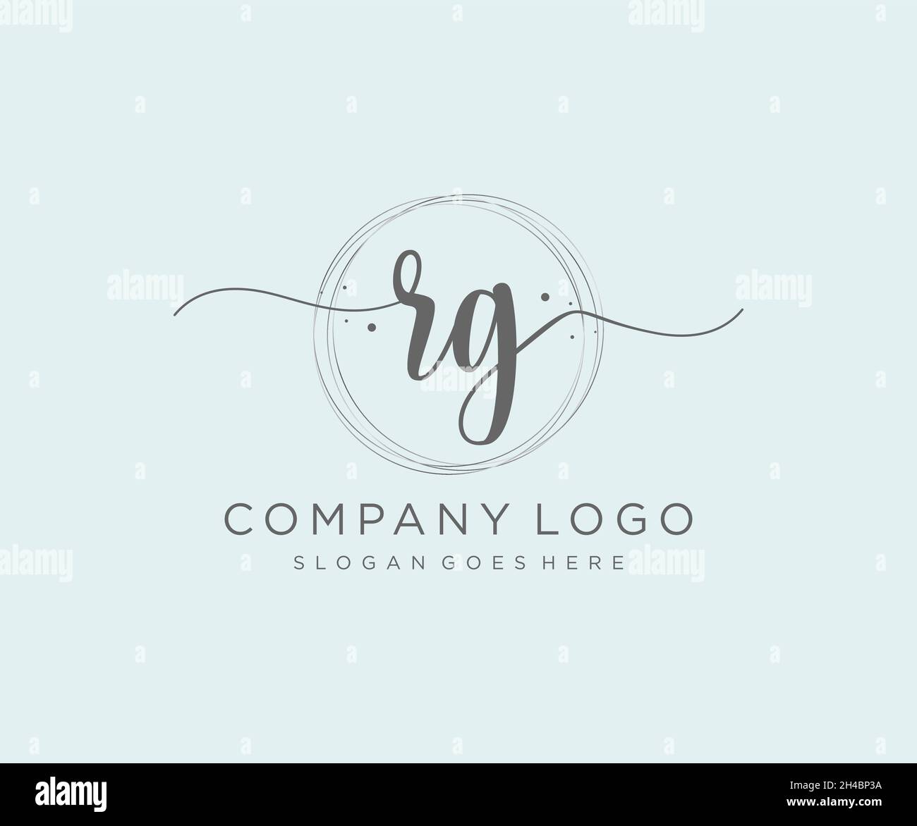RG feminine logo. Usable for Nature, Salon, Spa, Cosmetic and Beauty ...