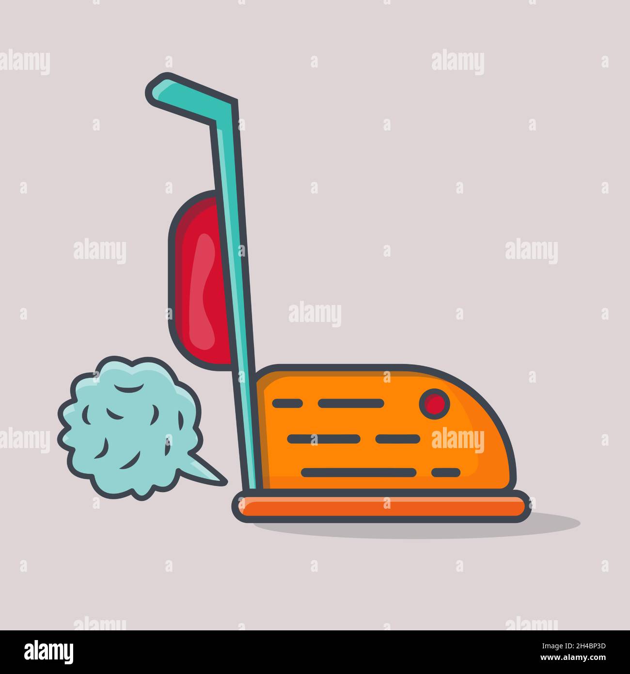 vacuum cleaner isolated cartoon vector illustration in flat style Stock ...