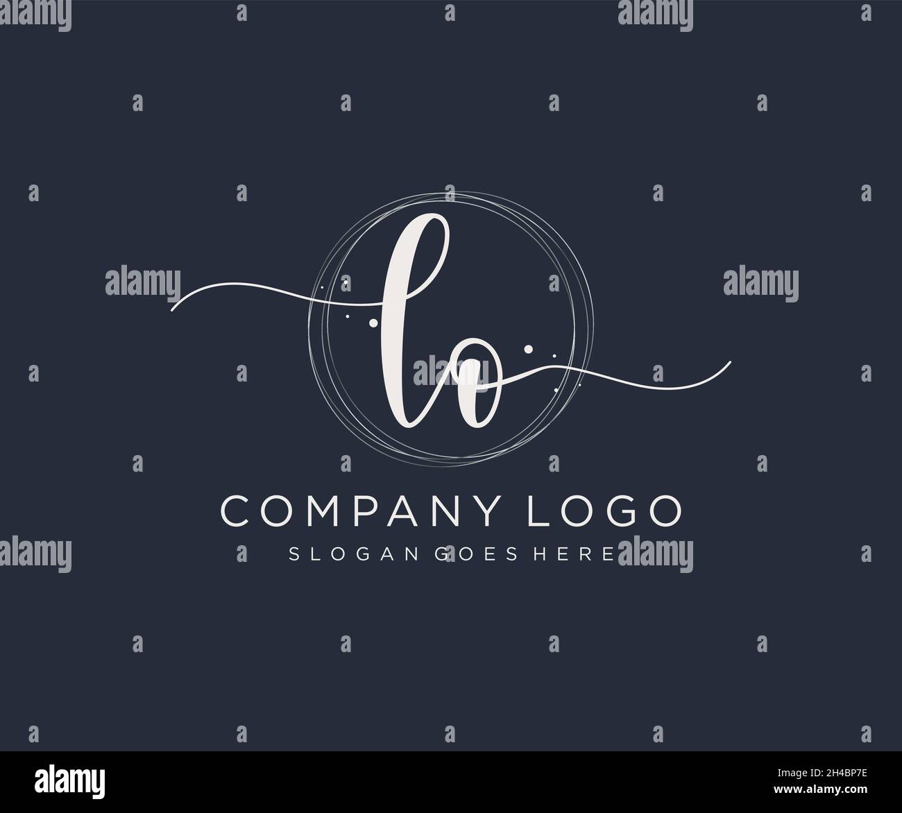 LO feminine logo. Usable for Nature, Salon, Spa, Cosmetic and Beauty ...