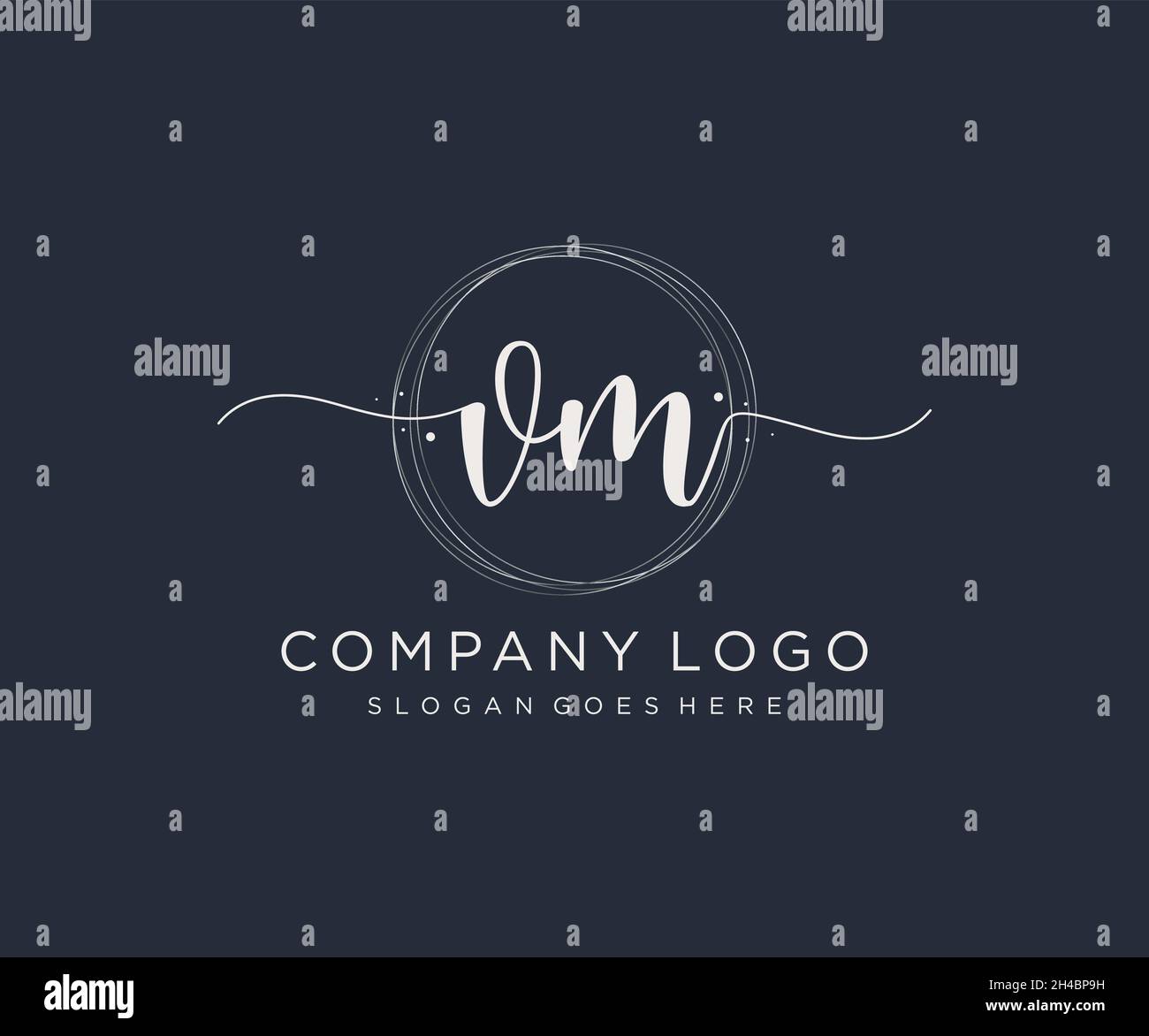 Vm initials logo Stock Vector Images - Alamy