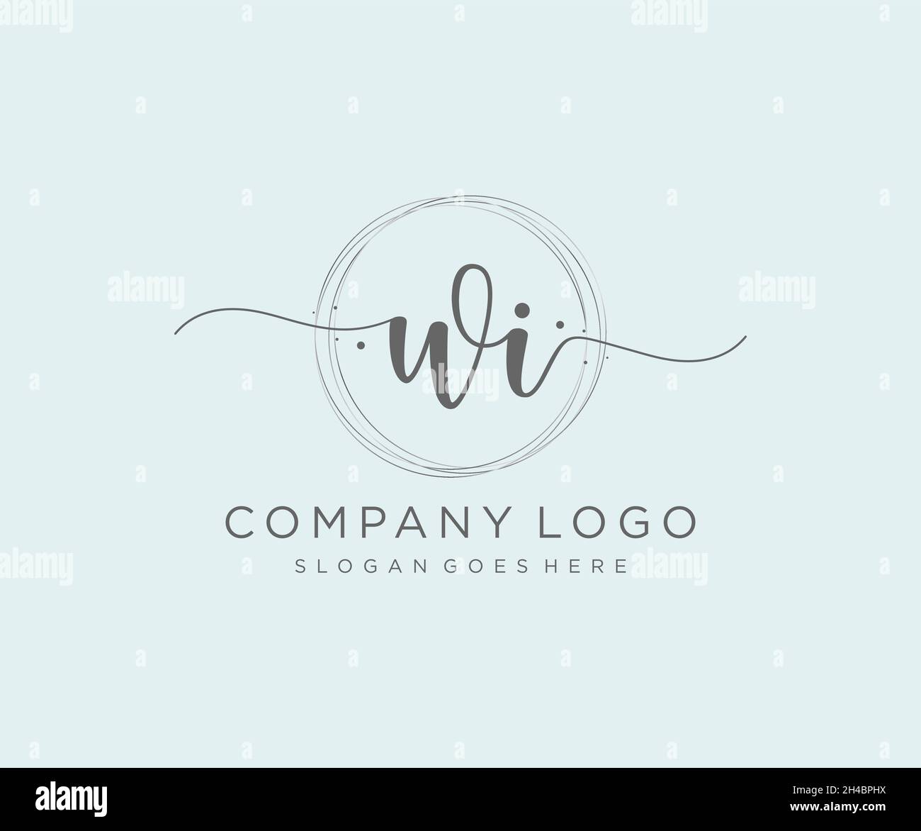Wi logo design Stock Vector Images - Alamy