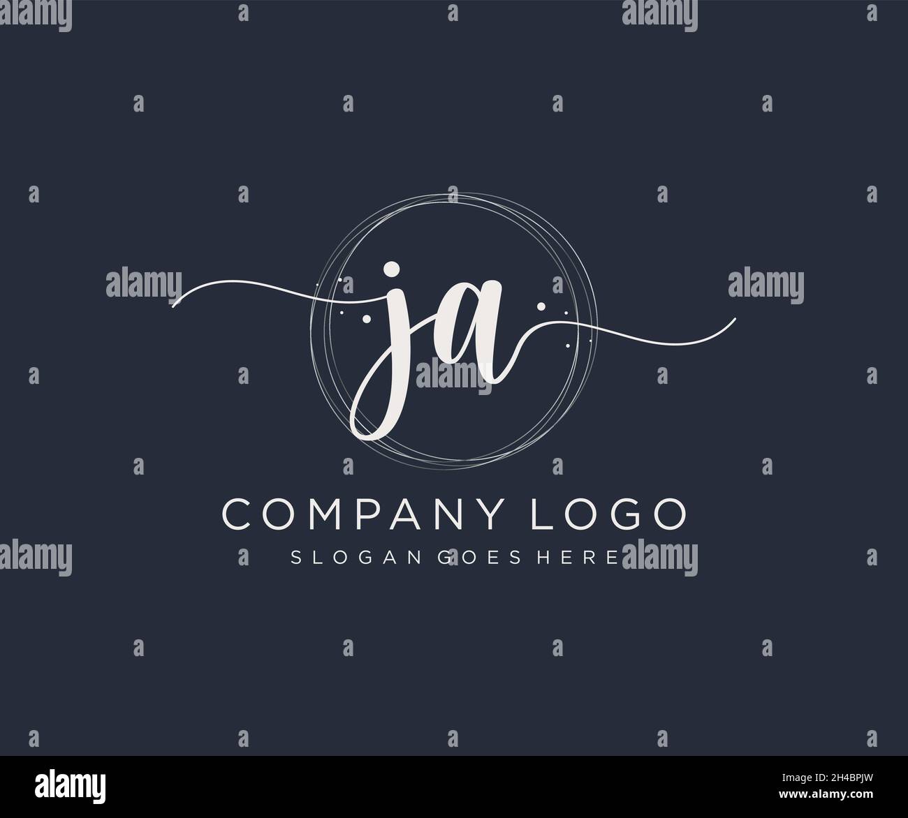 JA feminine logo. Usable for Nature, Salon, Spa, Cosmetic and Beauty ...