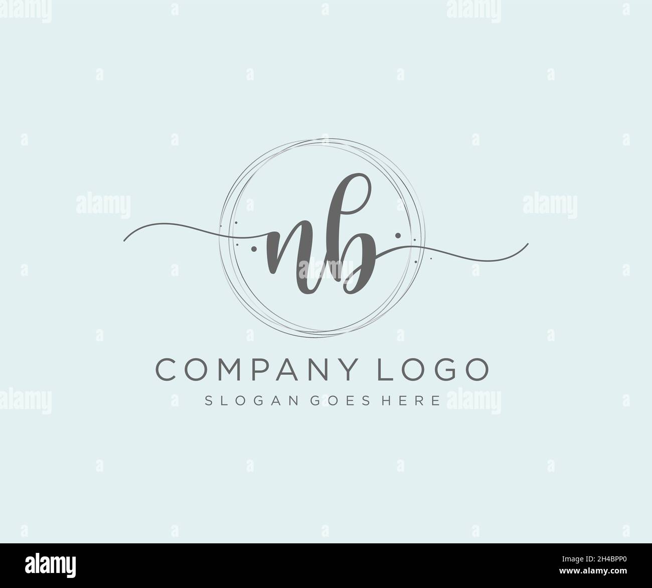 NB feminine logo. Usable for Nature, Salon, Spa, Cosmetic and Beauty ...