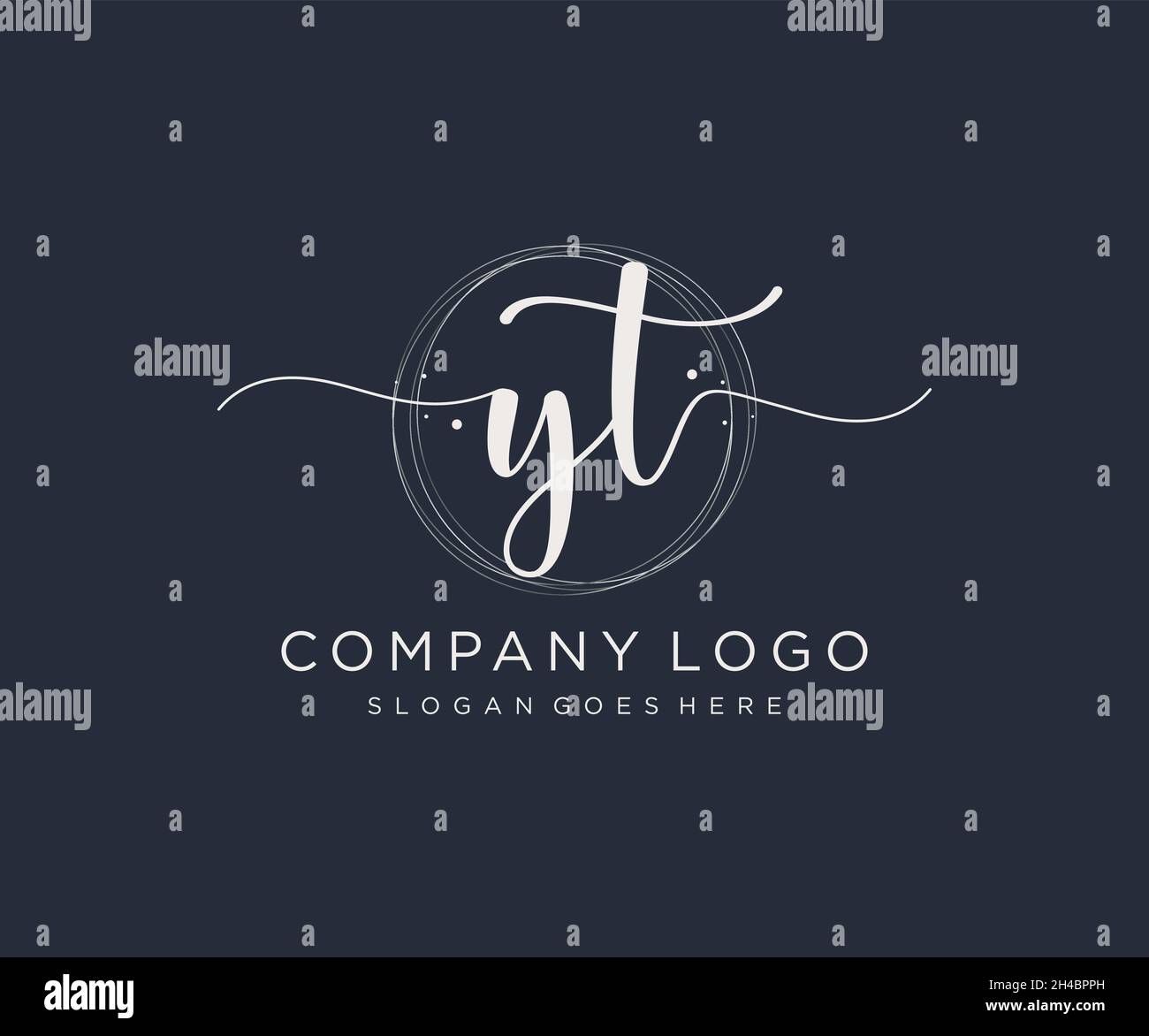 Yt logo design Stock Vector Images - Alamy