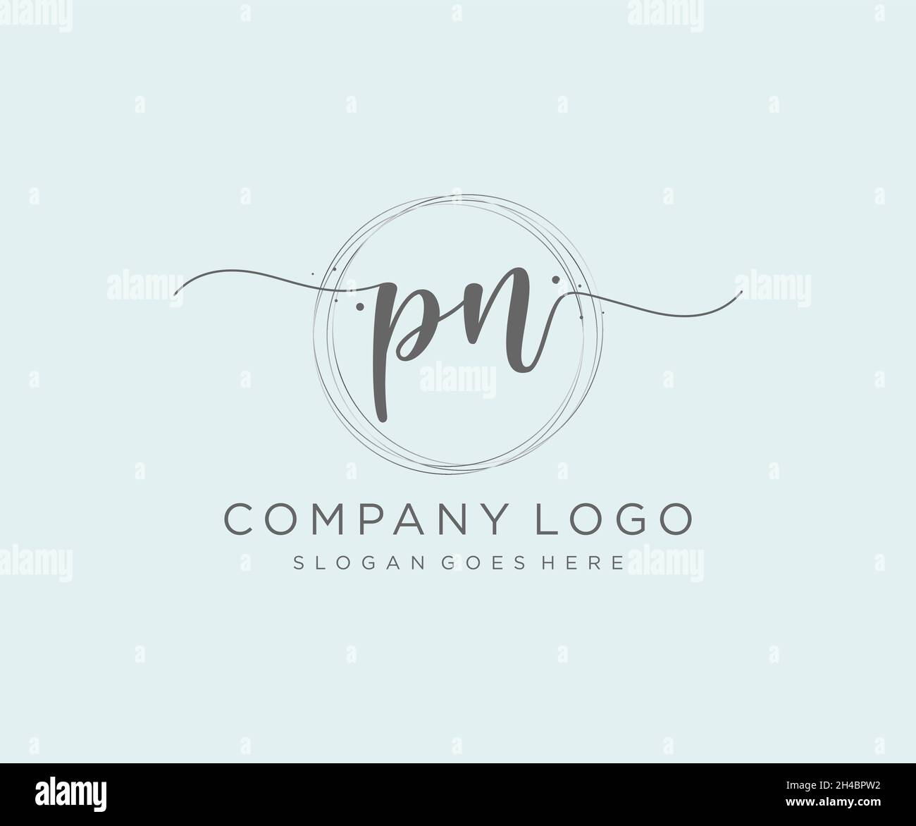 Pn initials logo hi-res stock photography and images - Alamy
