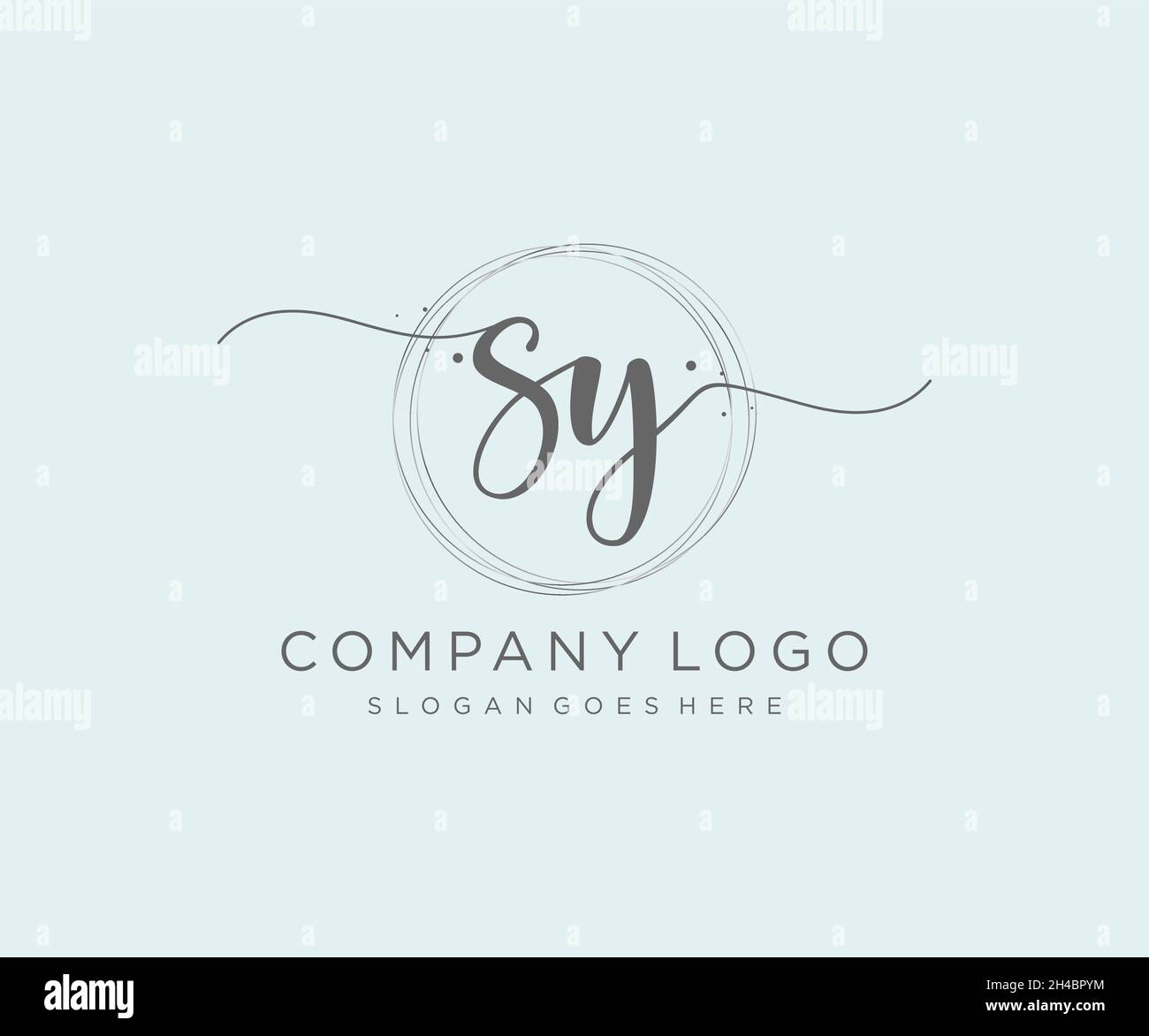 SY feminine logo. Usable for Nature, Salon, Spa, Cosmetic and Beauty ...