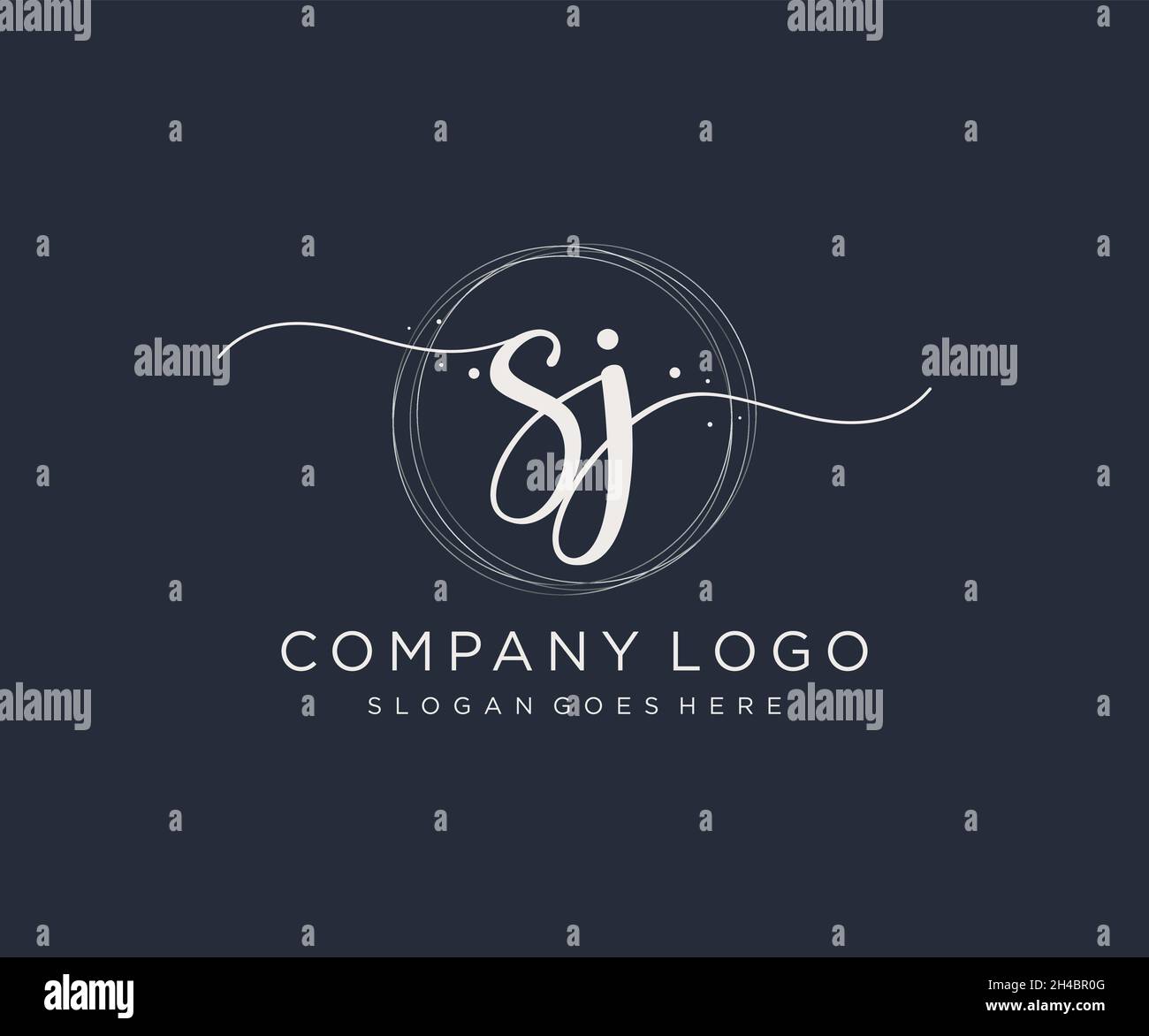 SJ feminine logo. Usable for Nature, Salon, Spa, Cosmetic and Beauty ...
