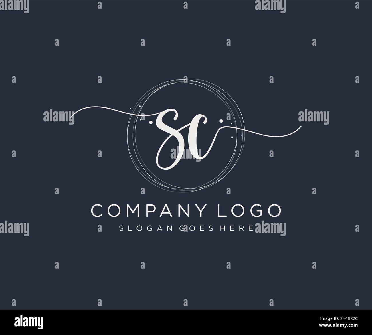 SC feminine logo. Usable for Nature, Salon, Spa, Cosmetic and Beauty ...