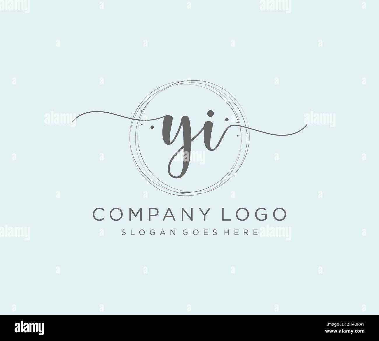 YI feminine logo. Usable for Nature, Salon, Spa, Cosmetic and Beauty ...