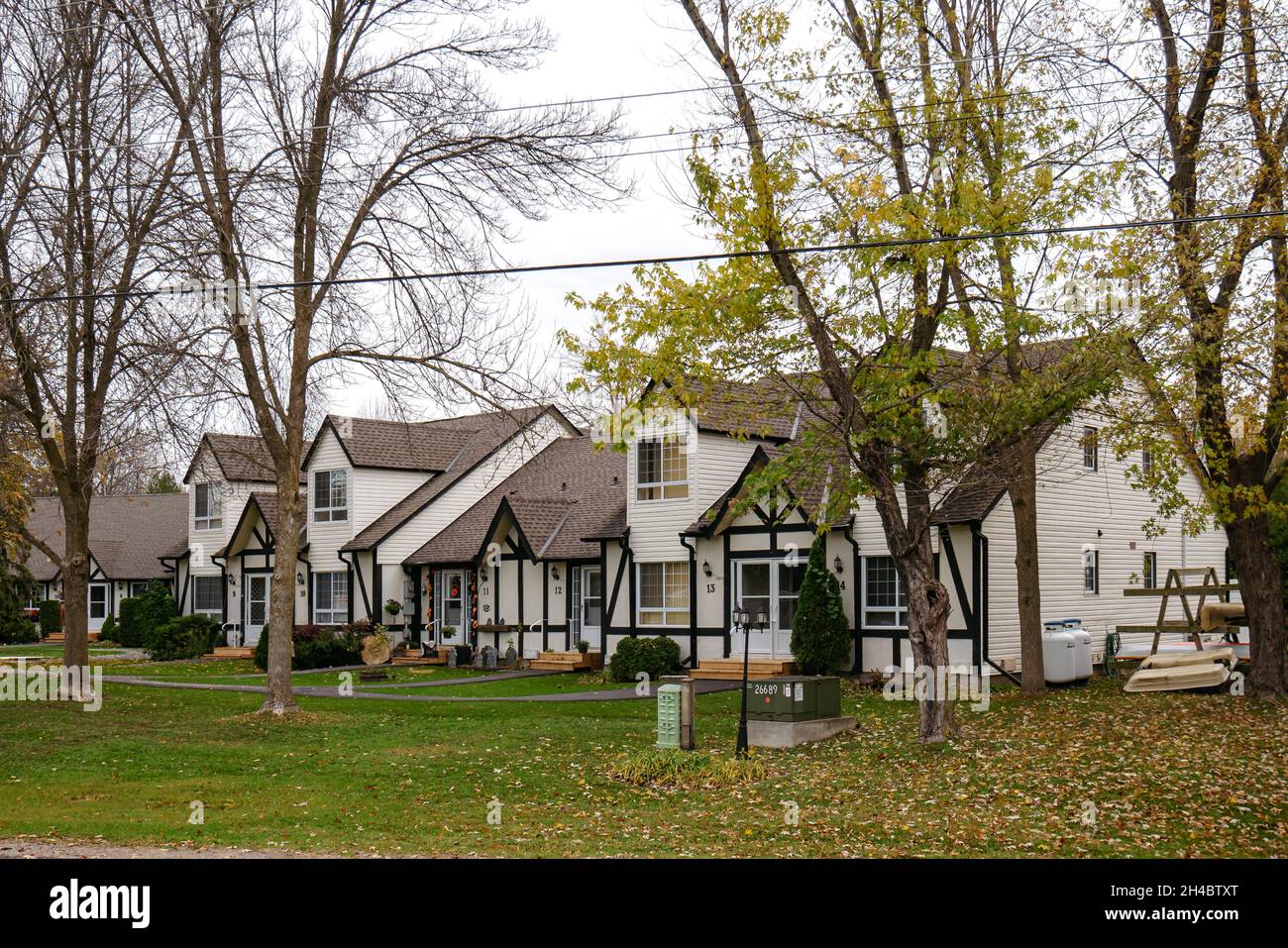 fall in canada house neighbourhood Stock Photo - Alamy