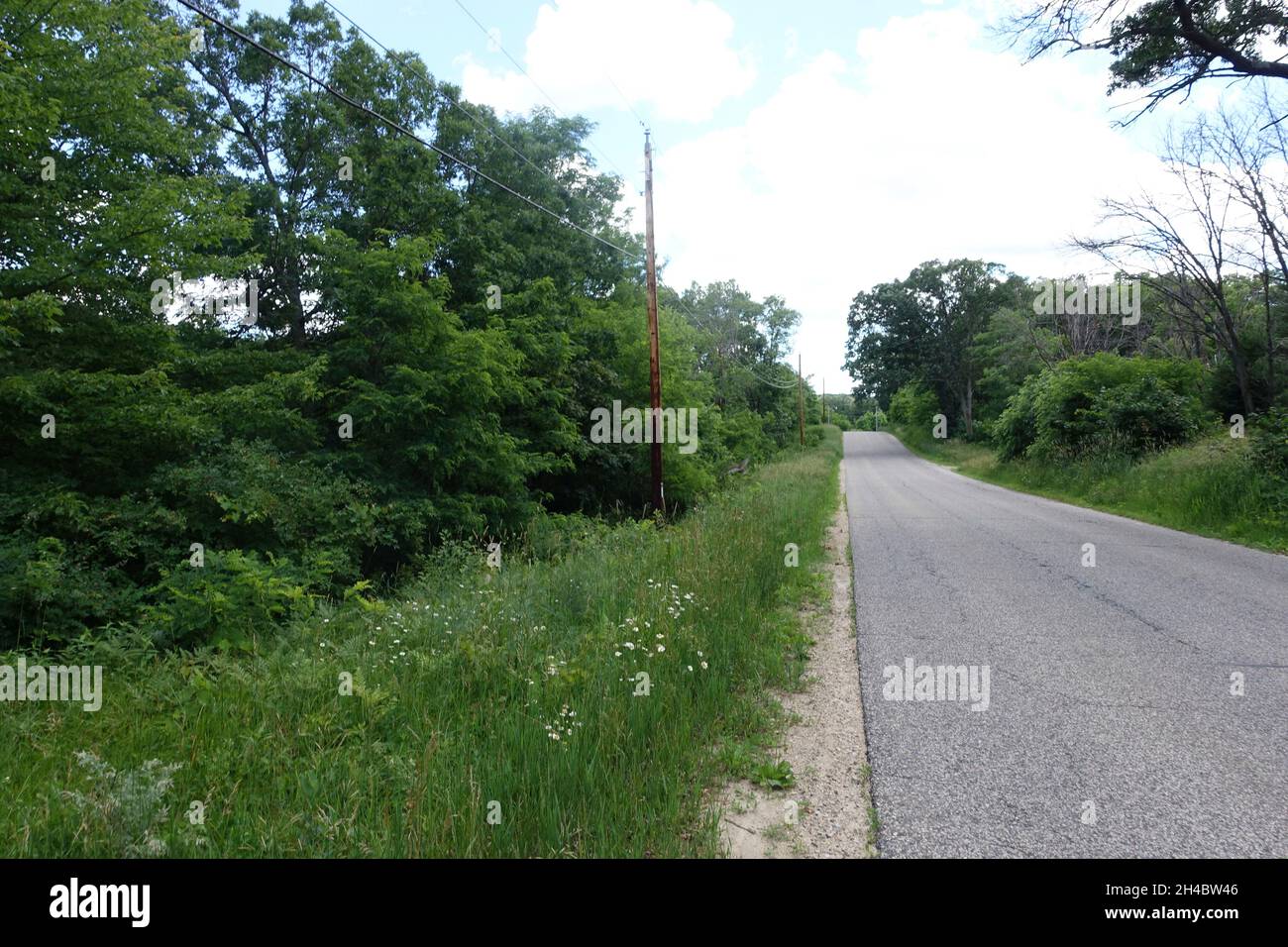 typical back road of central wisconsin Stock Photo - Alamy