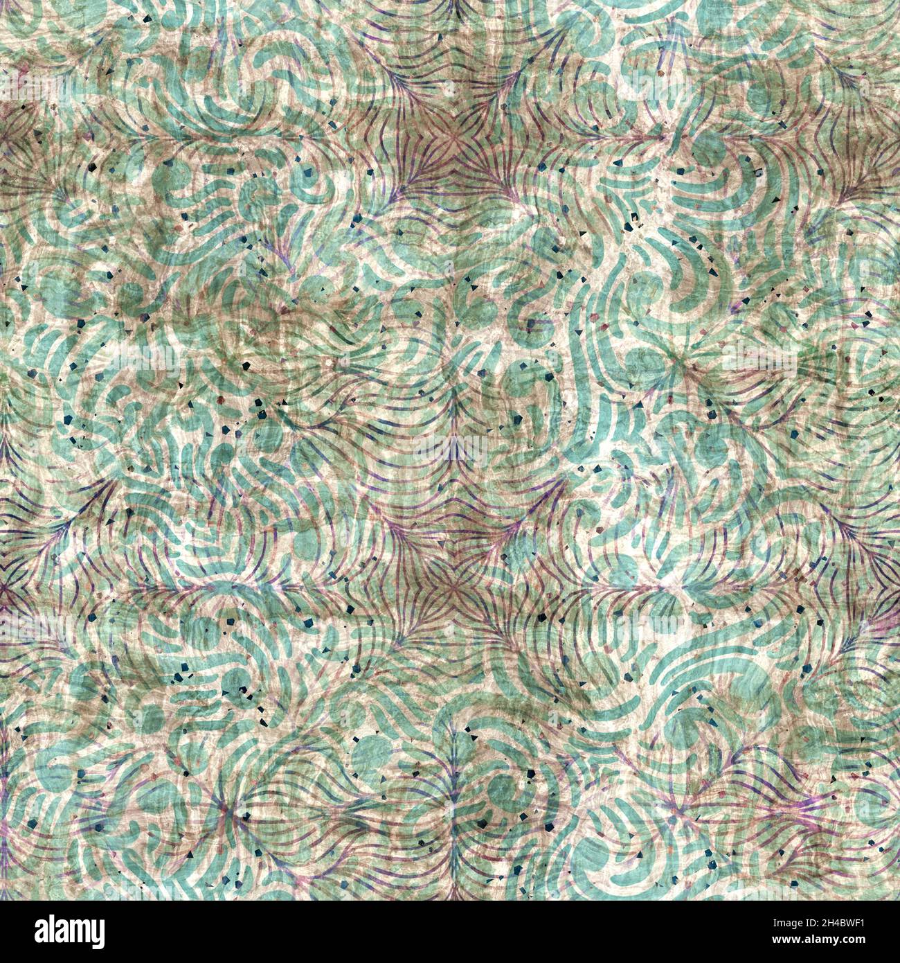 Seamless elegant mixed media pattern in navy, blue, pink, and cream ...