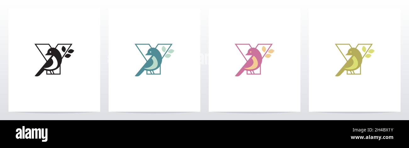 Bird Perch On Letter Logo Design Y Stock Vector Image & Art - Alamy