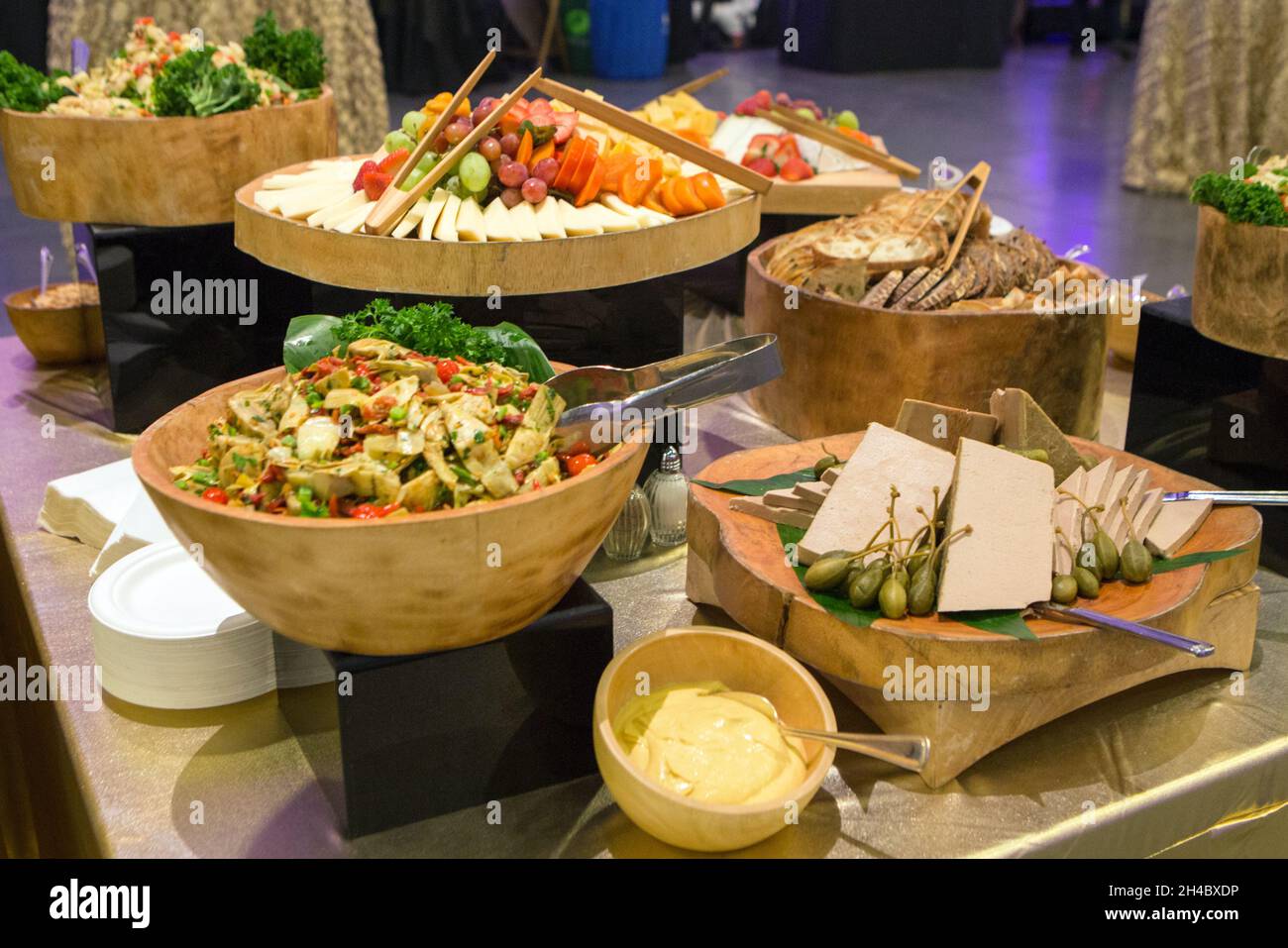 Dinner buffet opens at an event Stock Photo - Alamy