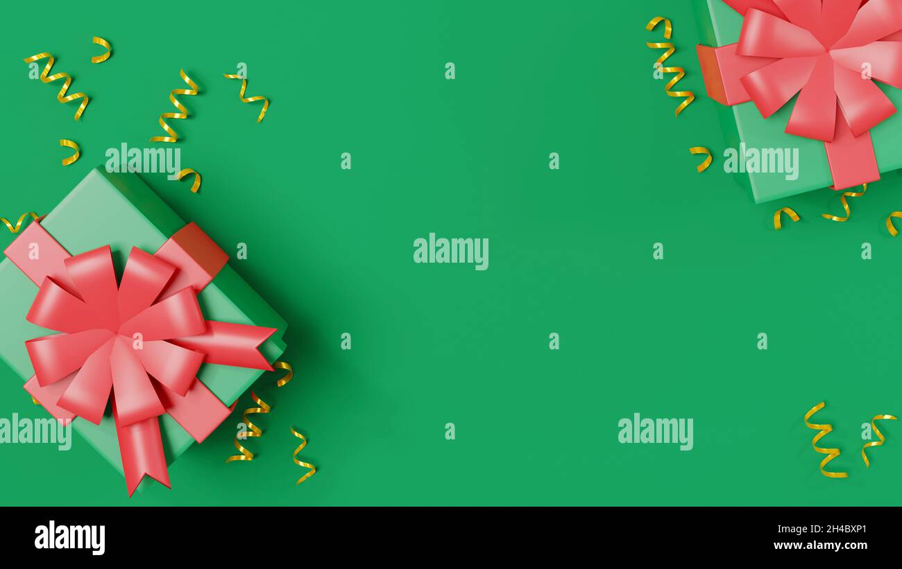 Merry Christmas and Happy New Year, Collection realistic gift boxes ...