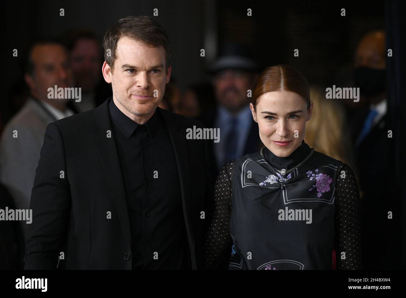 (L-R) Michael C. Hall and Morgan Macgregor attend the world premiere of "Dexter: New Blood ...