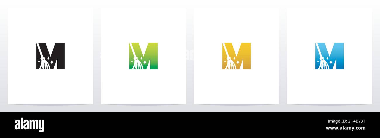 Mop letter logo Stock Vector Images - Alamy