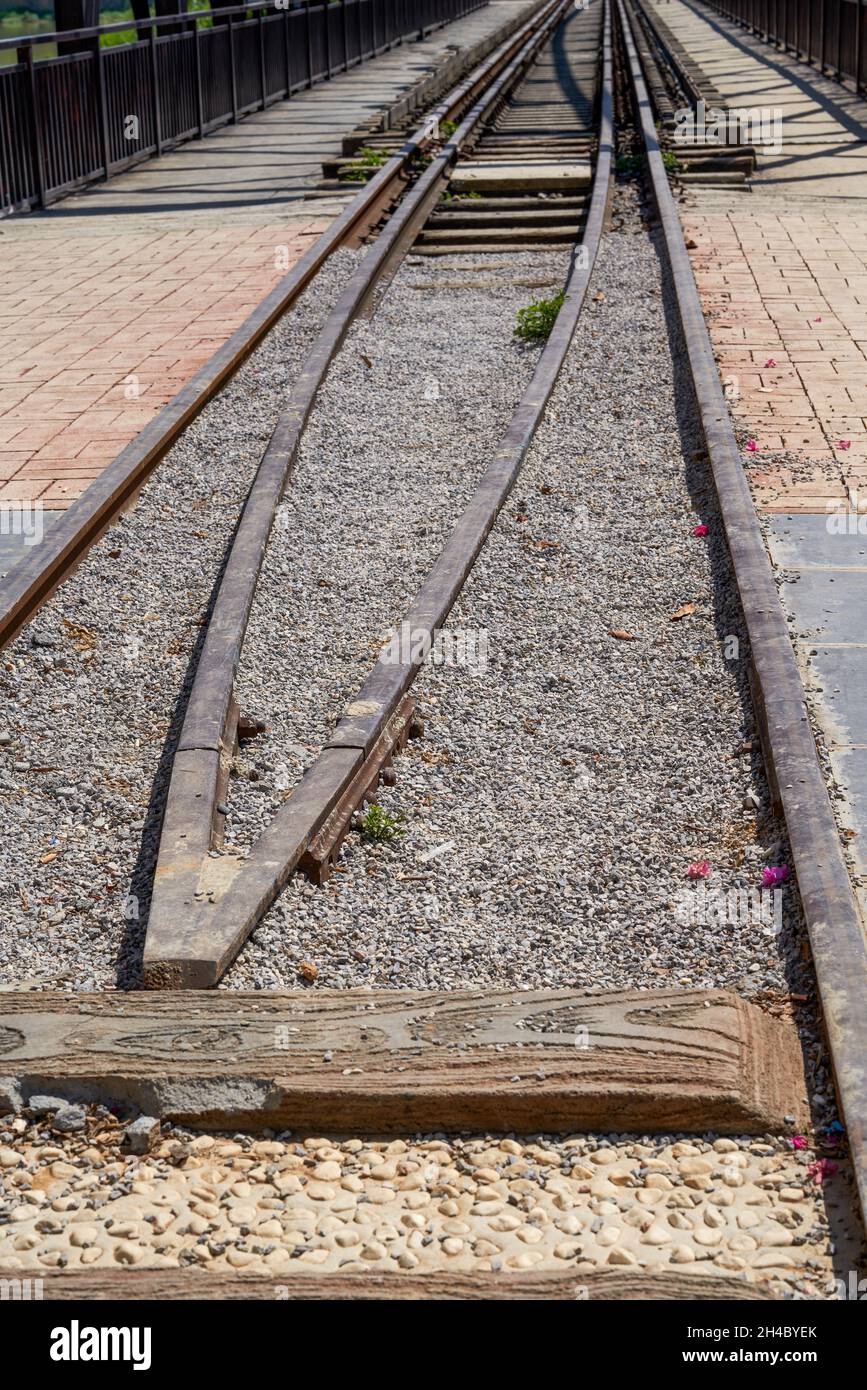 A railway bridge and railway tracks Stock Photo - Alamy