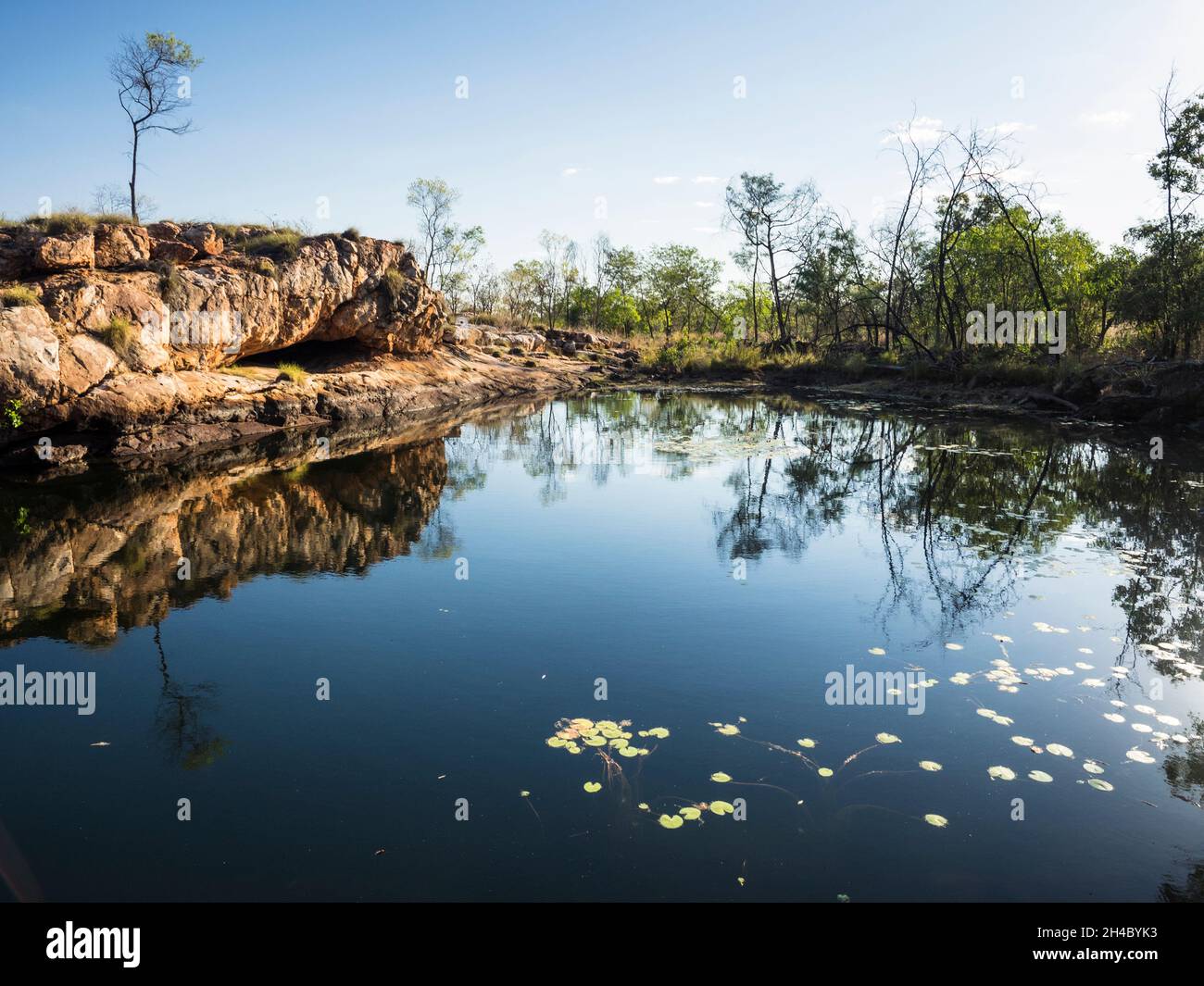 Donkey Pools waterhole, Charnley River Station, Wet Kimberley, Western ...