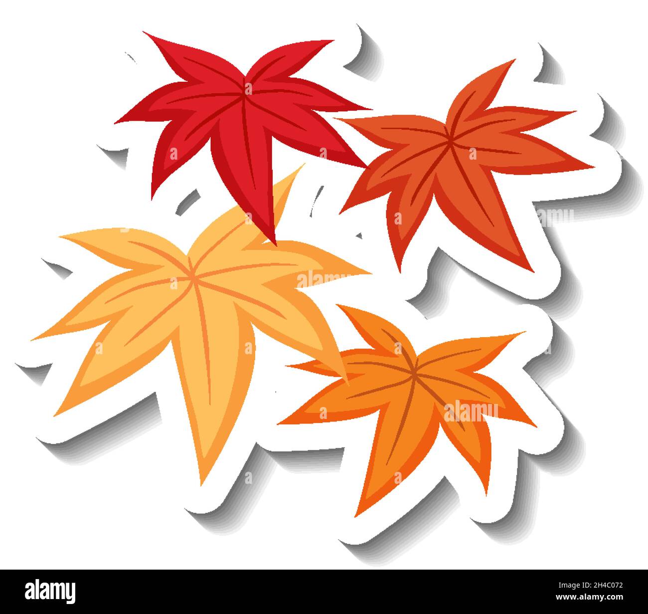 Many autumn leaves on Stock Vector Images - Alamy