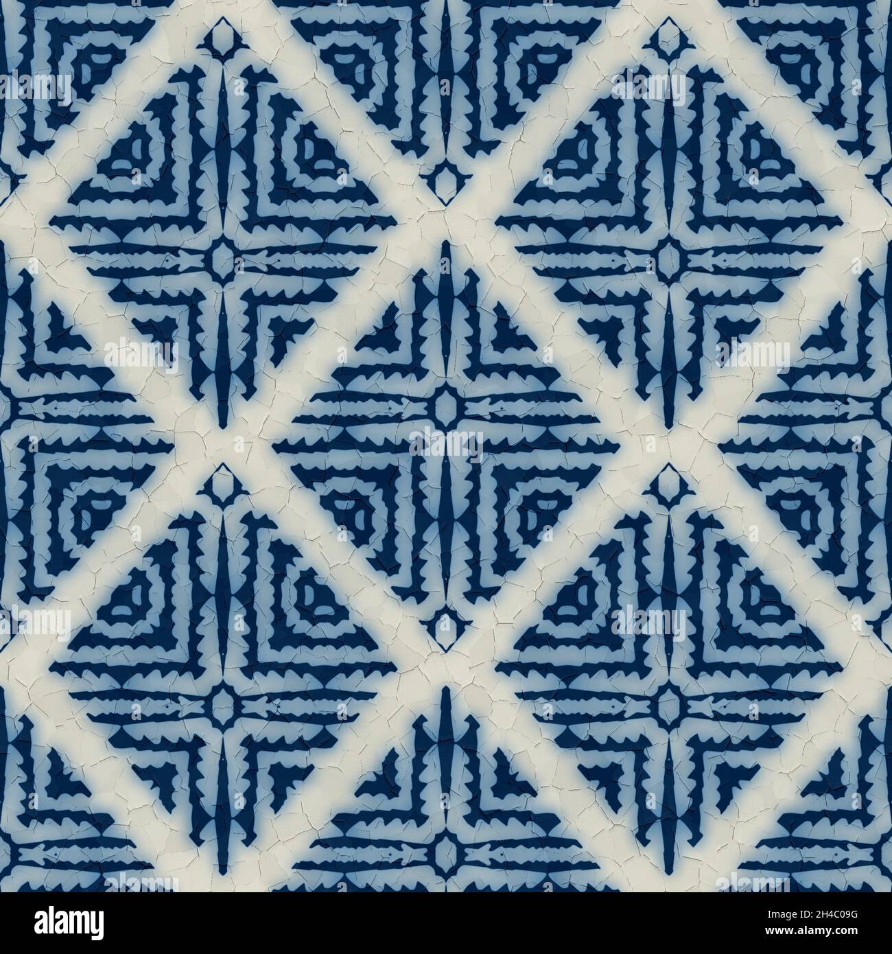 Seamless blue and white ceramic tile ornate damask pattern for surface ...
