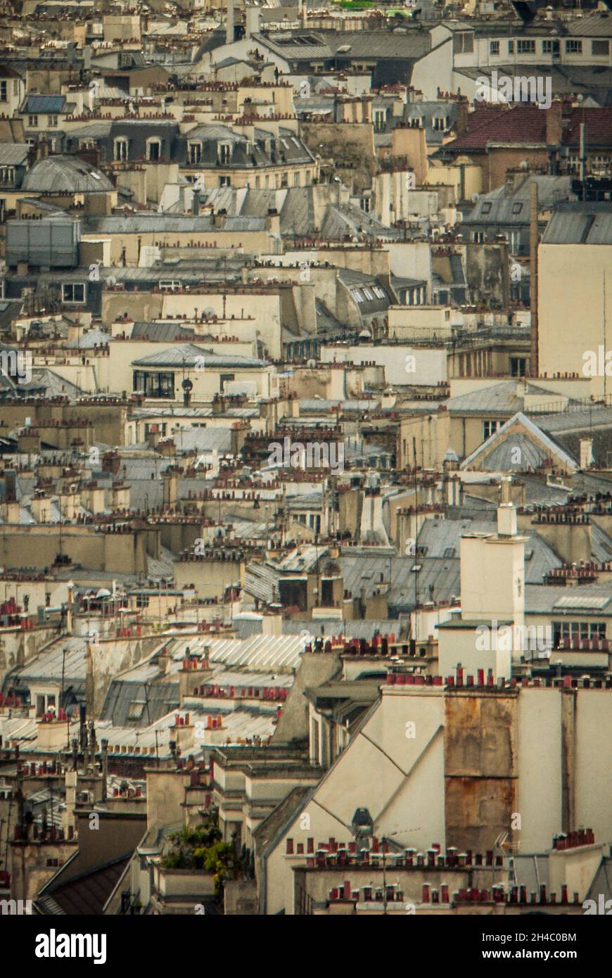 Aerial view of Parisian rooftops Stock Photo - Alamy