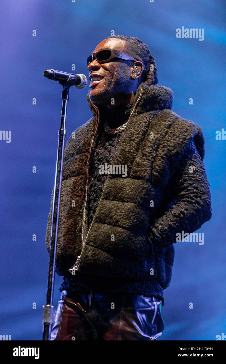 Nigerian rapper Burna Boy (Damini Ebunoluwa Ogulu) during the Outside ...