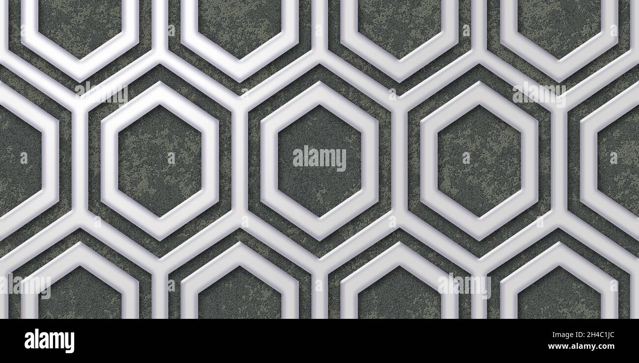 Marble 3D tiles texture with white plastic elements. Material wood oak ...