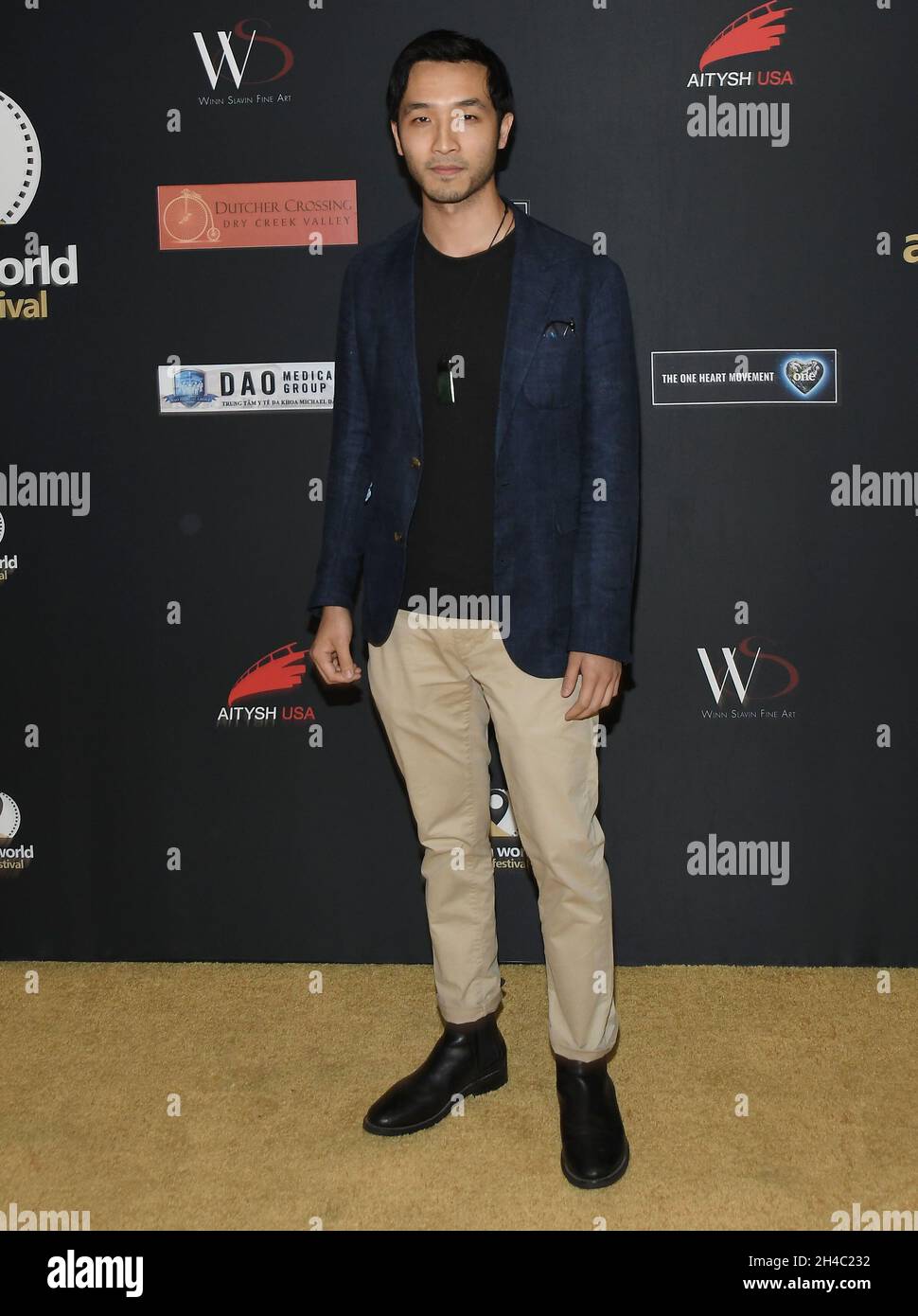 Yoson An arrives at the 2021 Asian World Film Festival - Opening Night ...