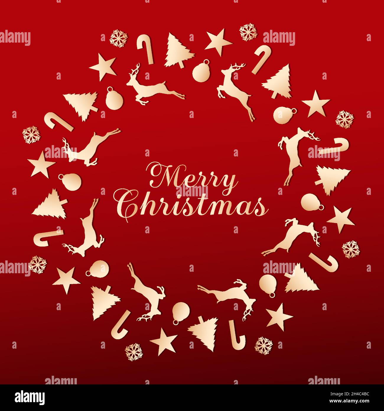 Christmas poster modern line Stock Vector Images - Alamy