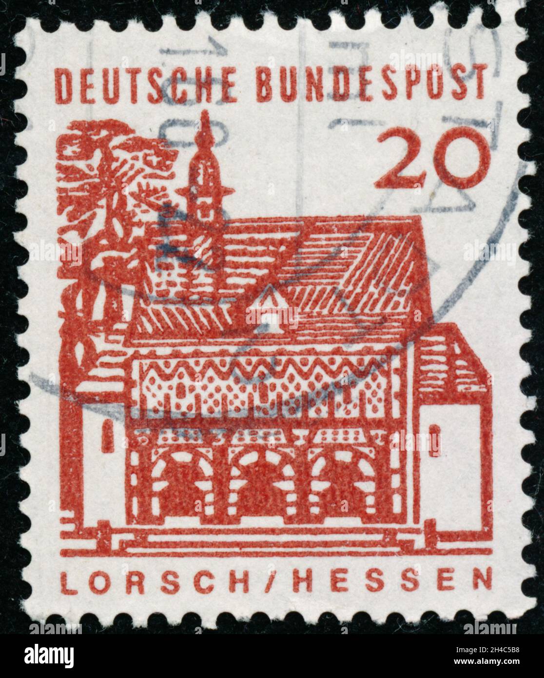 POLTAVA, UKRAINE - November 2, 2021. Vintage stamp printed in Germany ...