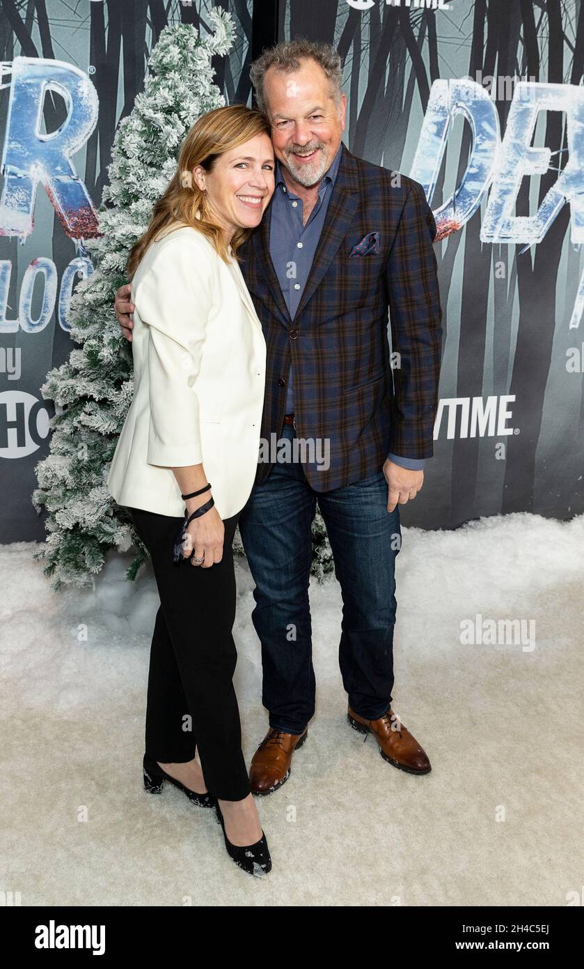 Amy Israel and David Costabile attend the world premiere of "Dexter ...