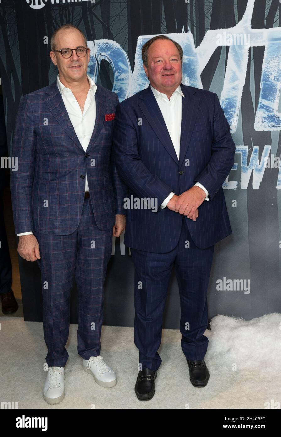 David Nevins and Robert M. Bakish attend the world premiere of "Dexter ...