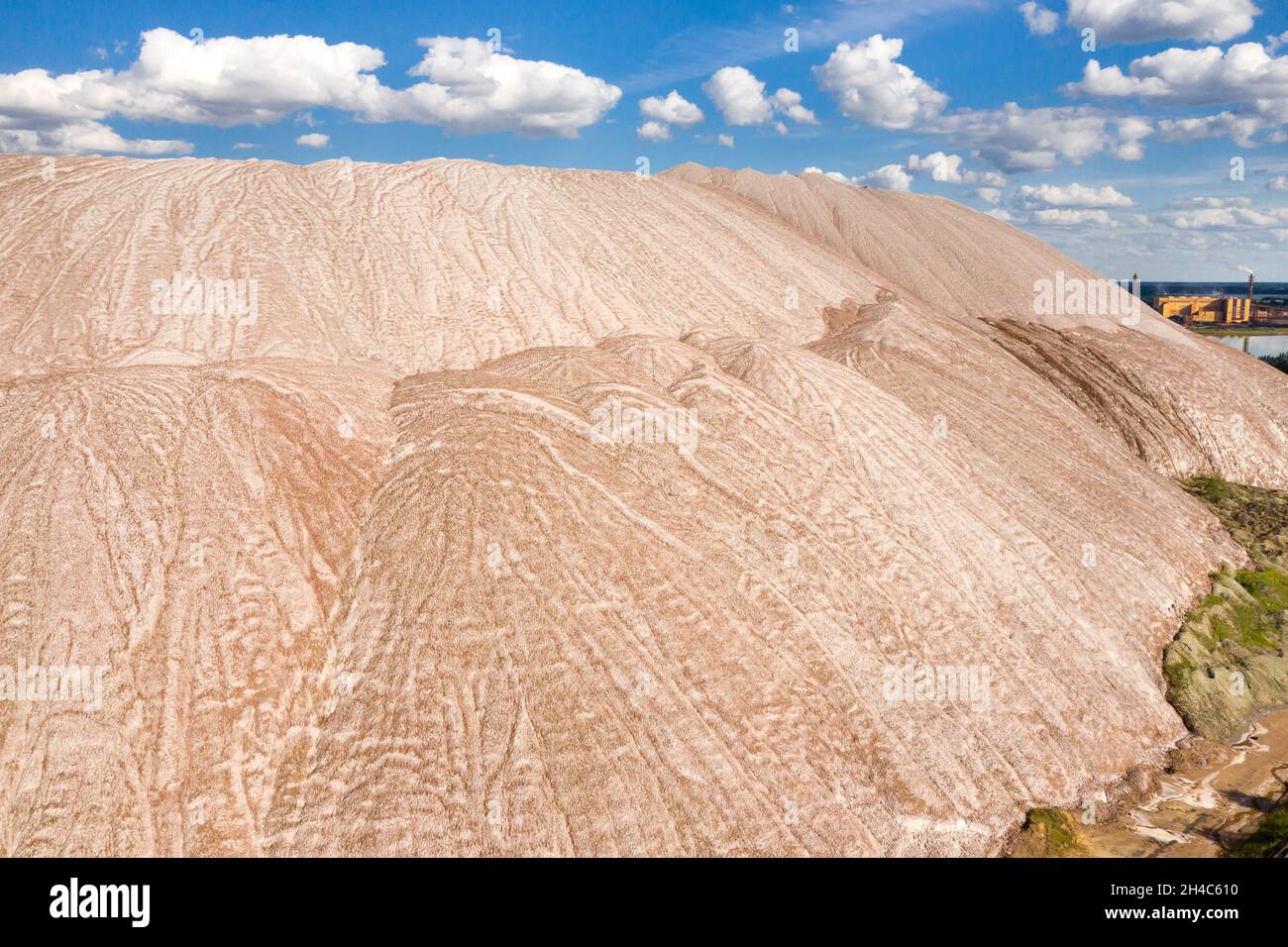 Mountains of products for the production of potash salt.Salt mountains ...