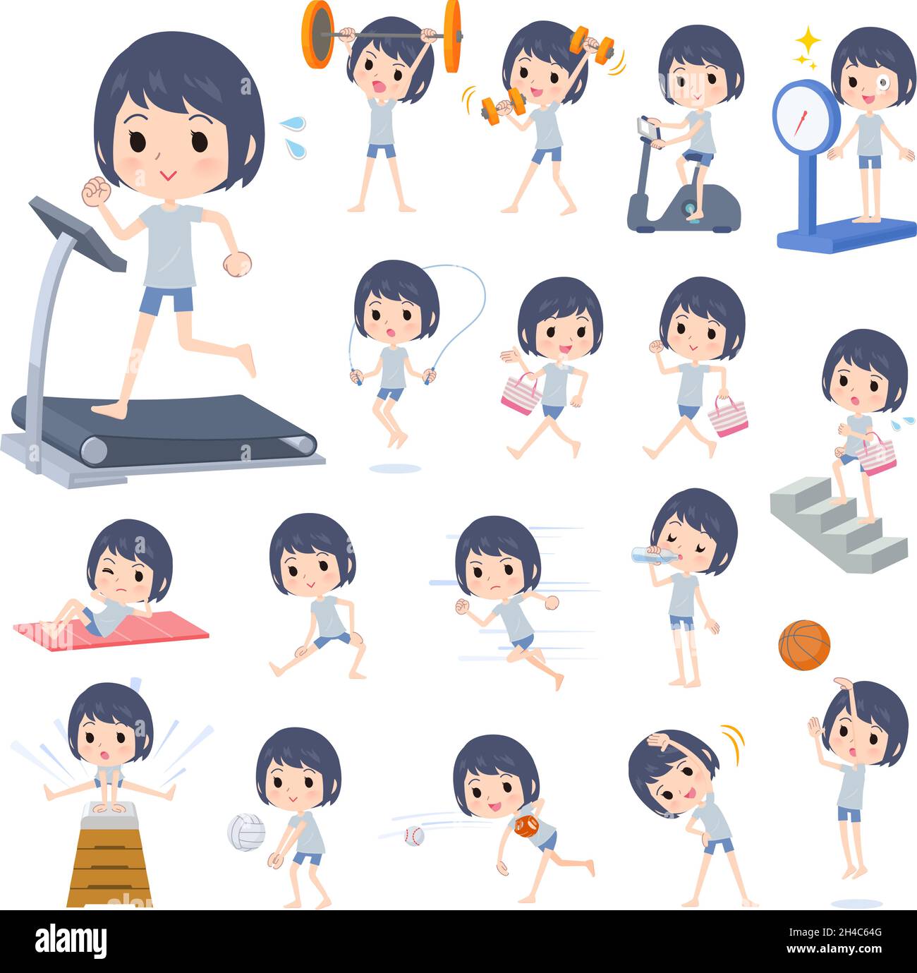 Short set of stairs Stock Vector Images - Alamy