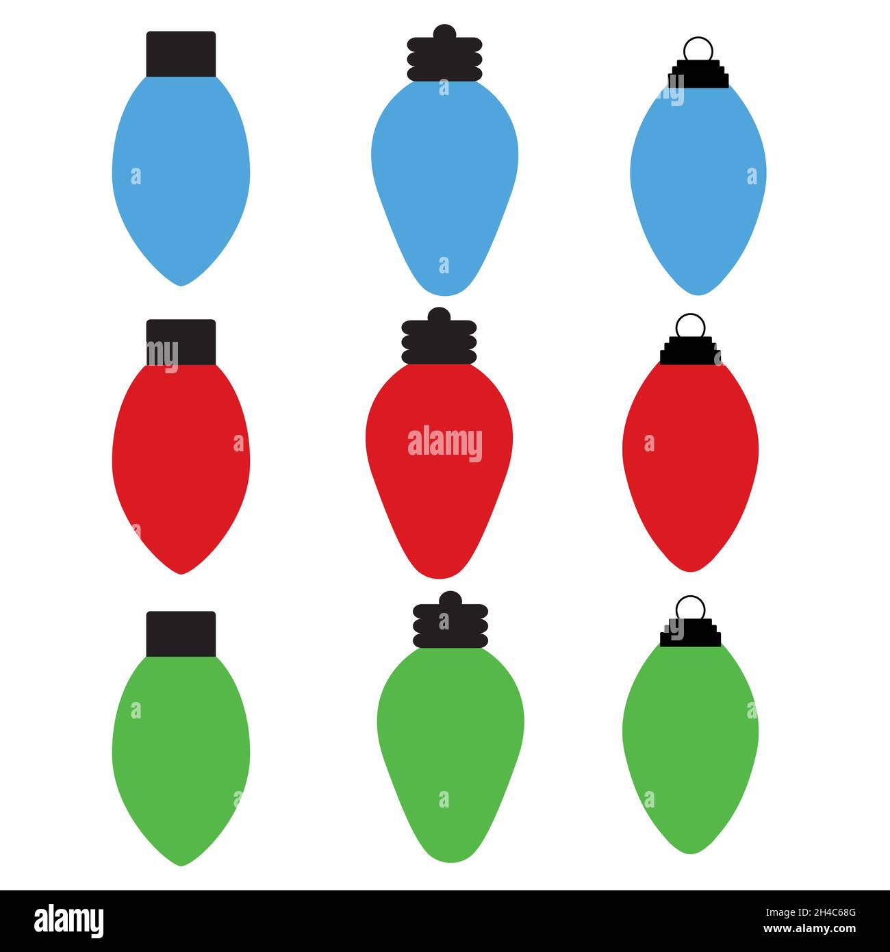 Christmas light bulb icon on white background. birthday party ...