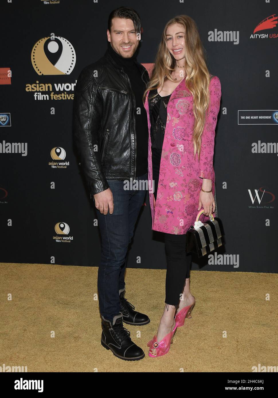 (L-R) Jesse Kove and Shelby Smith arrives at the 2021 Asian World Film ...