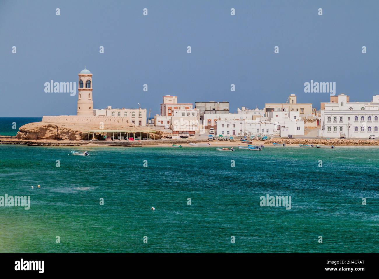 Ayjah neighborhood with its lighthouse in Sur, Oman Stock Photo - Alamy