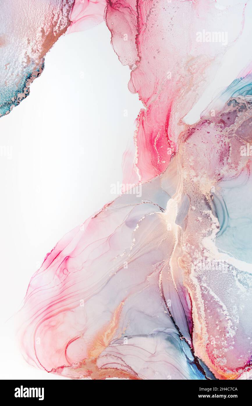 Marble stone glowing golden veins. High resolution. Abstract fluid art ...