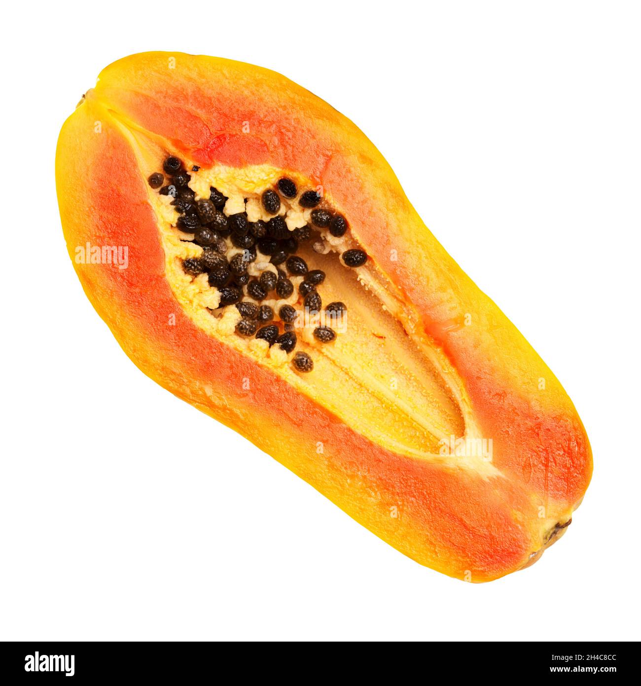 Horticulture of Gran Canaria - ripe papaya fruit cut in half Stock ...