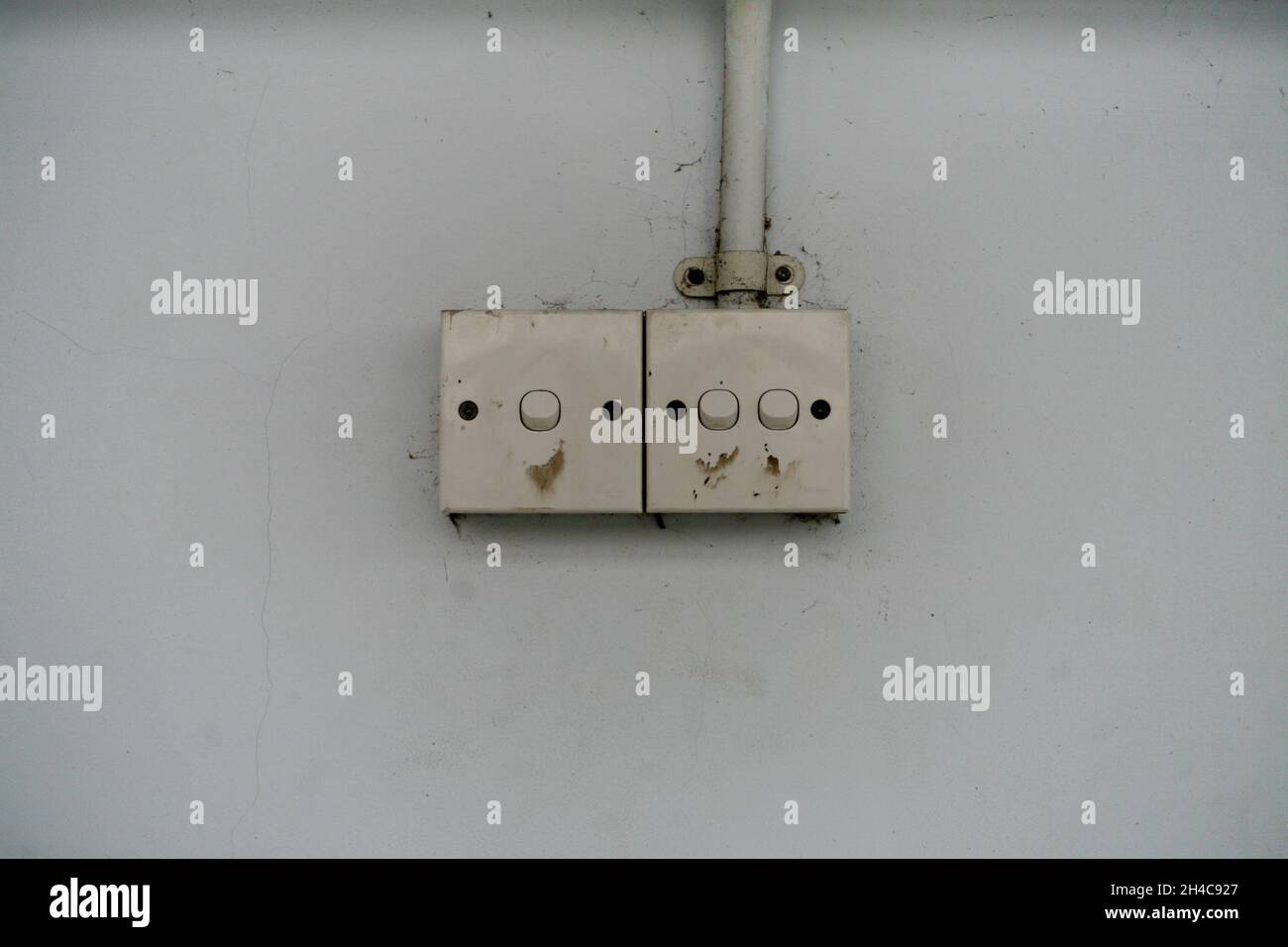 Old button light switches hi-res stock photography and images - Alamy