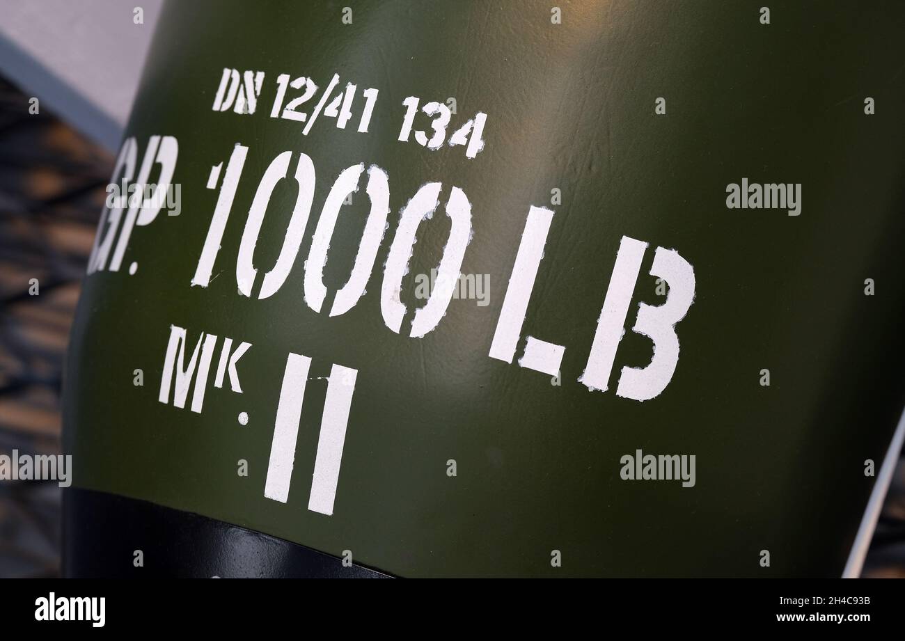 1000 pound general purpose bomb detail british. Second world war Stock ...