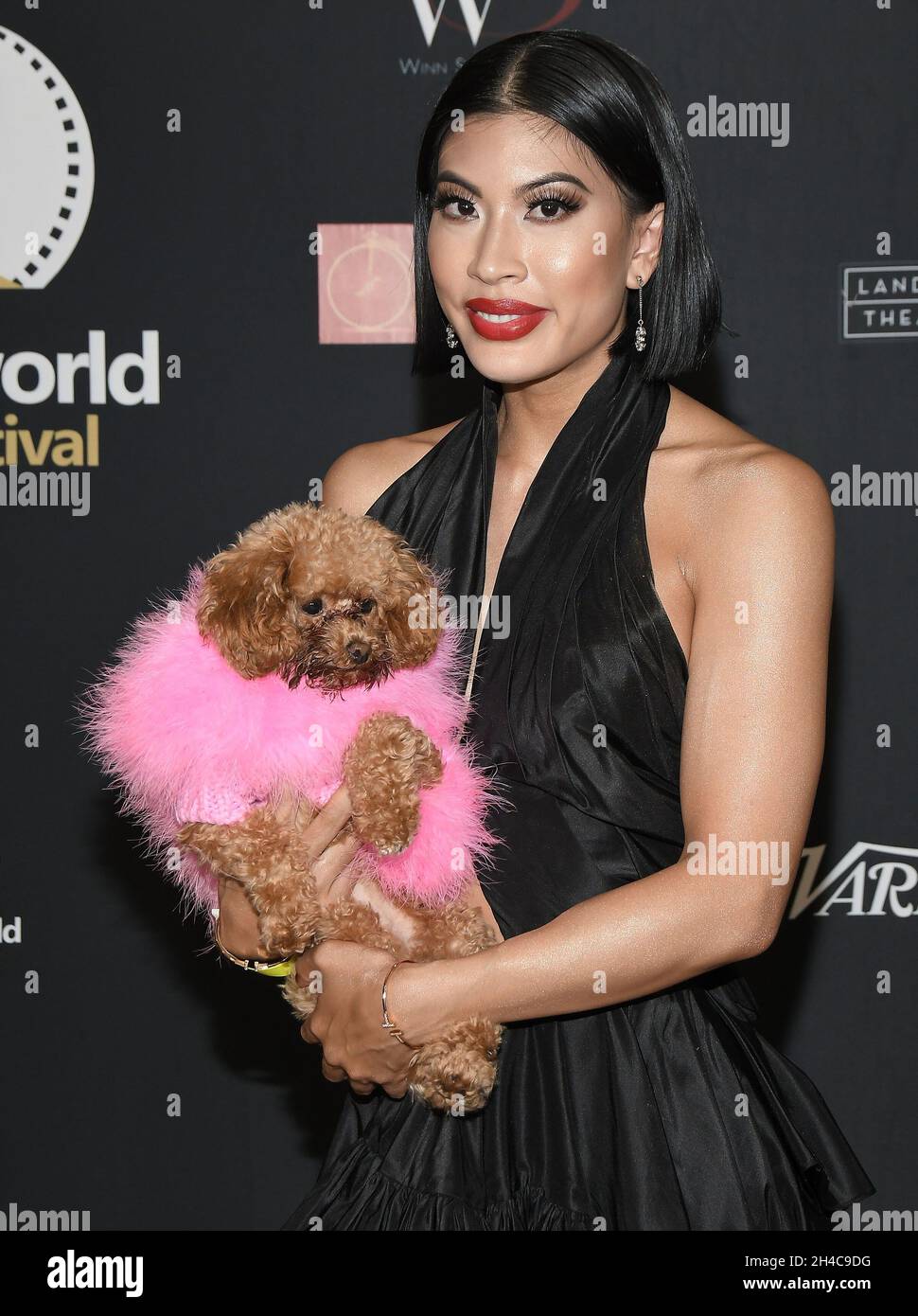 Ivana Nguyen arrives at the 2021 Asian World Film Festival - Opening ...