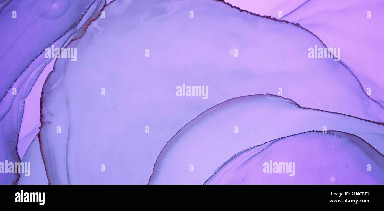 Purple Liquid Paint. Luxury Gray Alcohol Art Stock Photo - Alamy